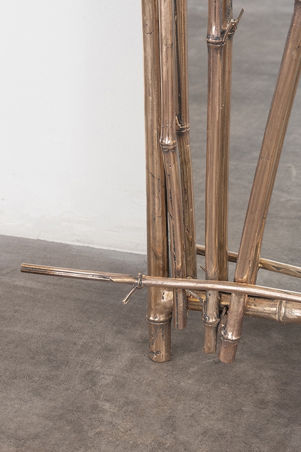 Bambù Mirror in Bronze